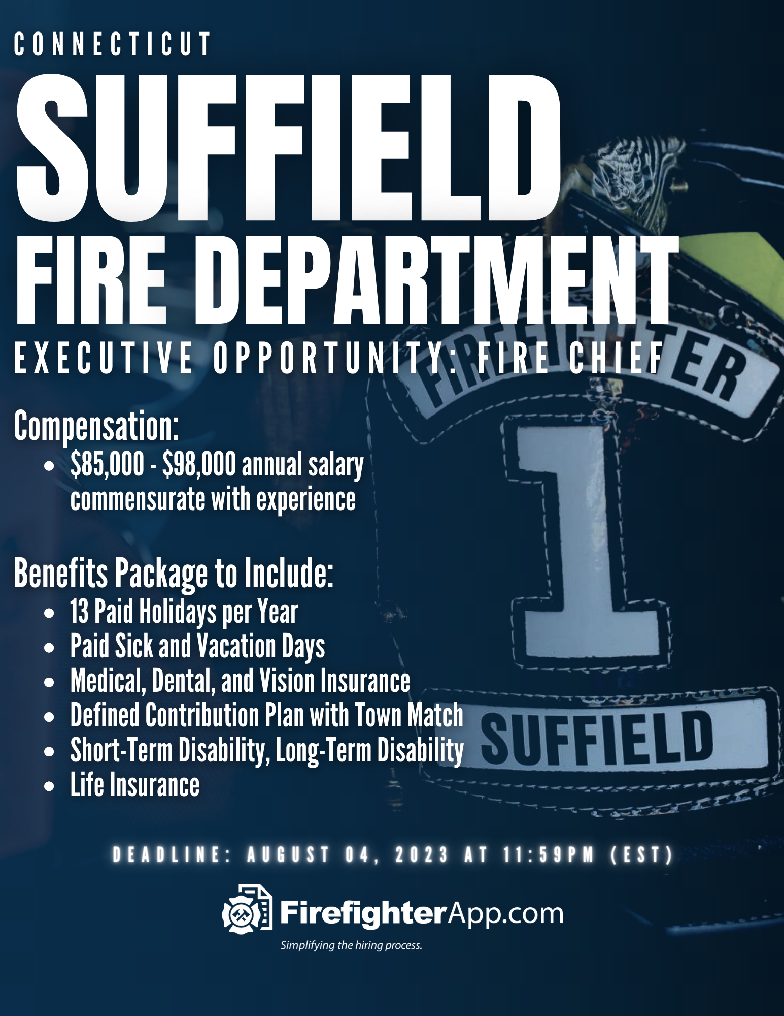 Suffield, CT - Fire Chief Job | EmploymentApp